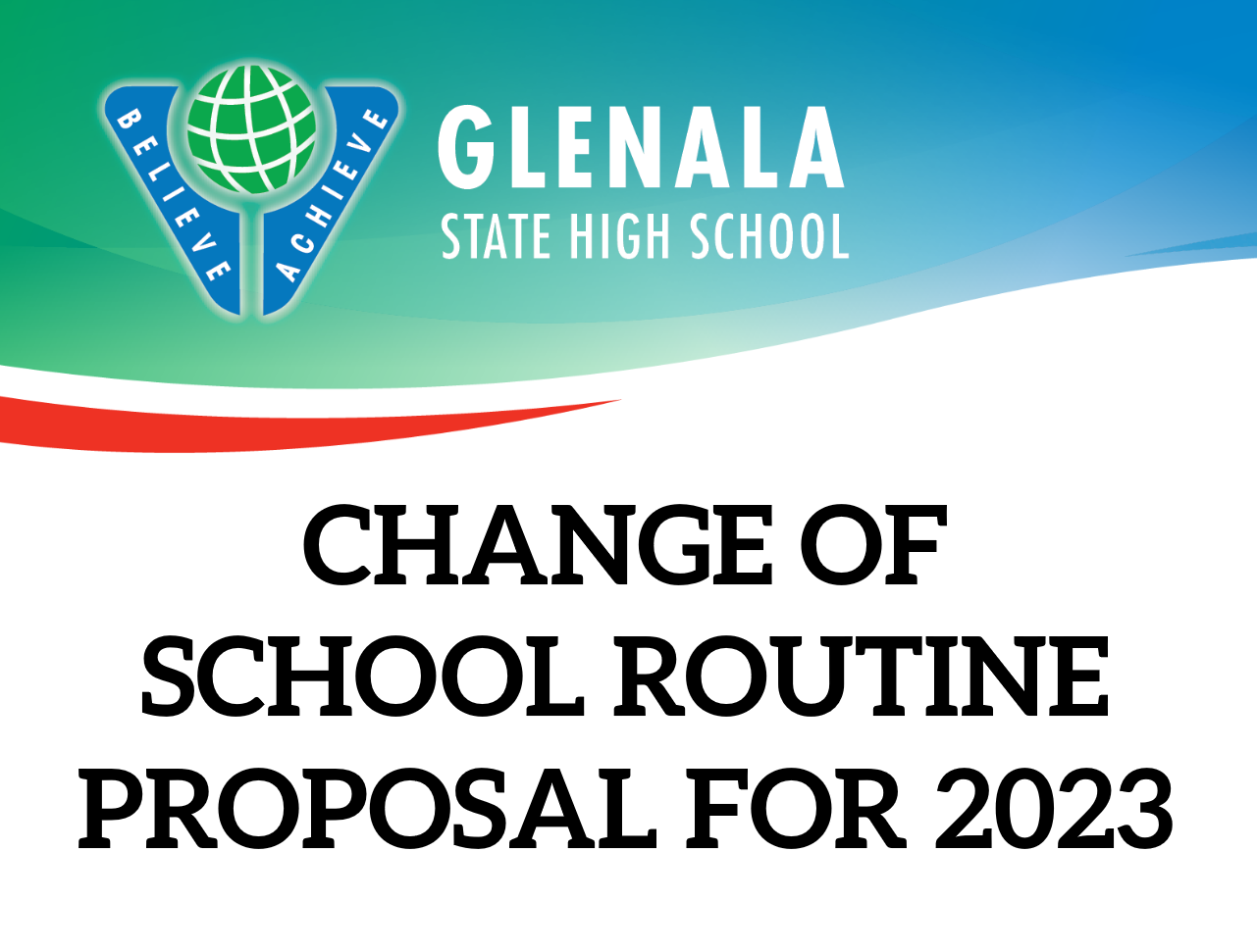 Proposed new finishing times for all students