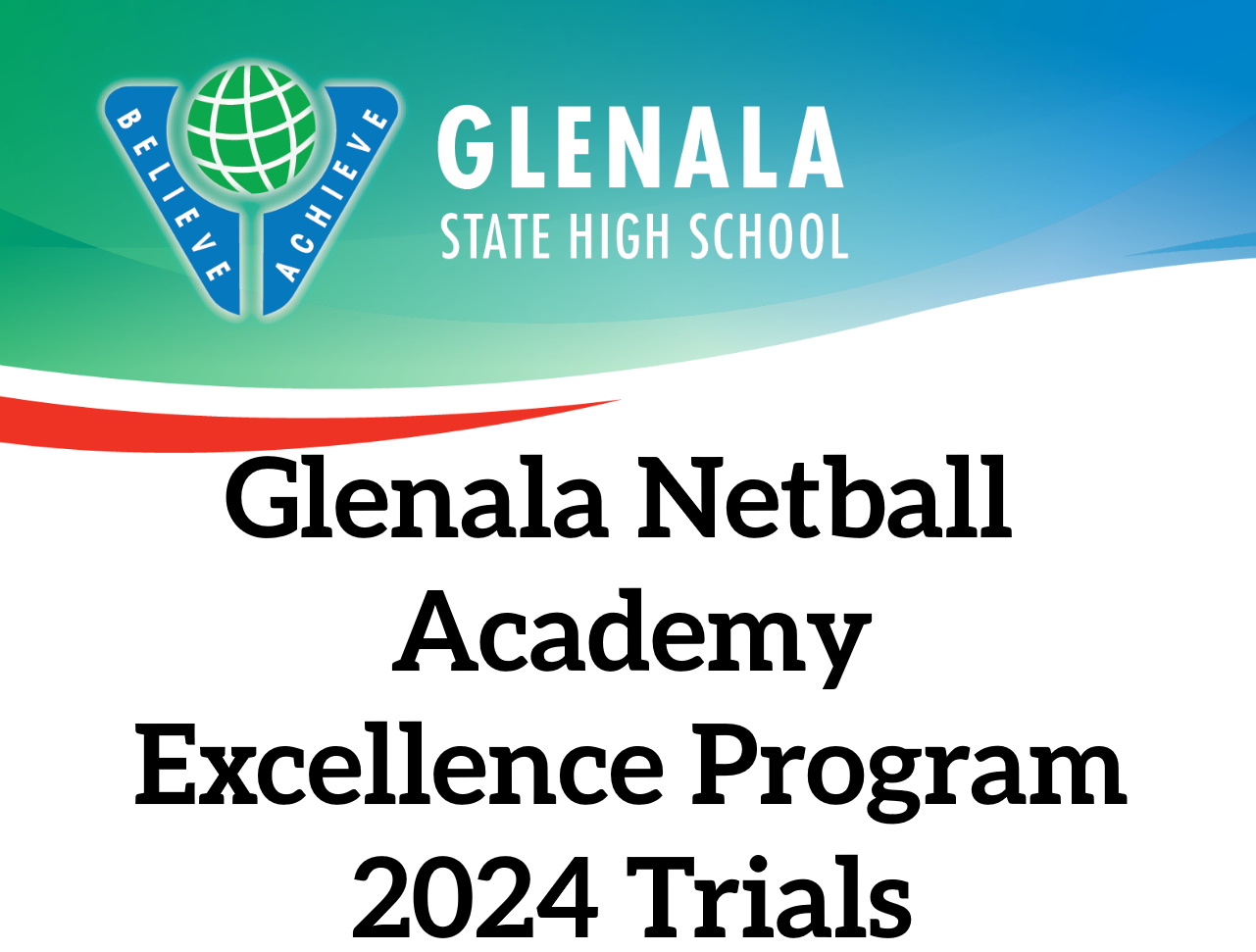 Glenala Netball Academy Excellence Program Trials- Register Today
